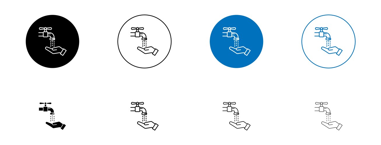 Ablution icon set ramadan wudhu symbol islamic Vector Image