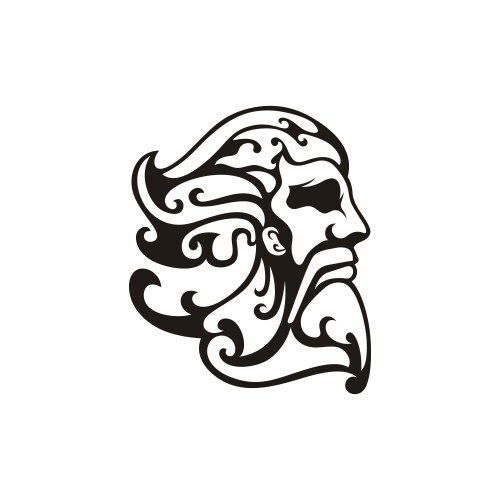 Ancient Greek God Head Statue Royalty Free Vector Image