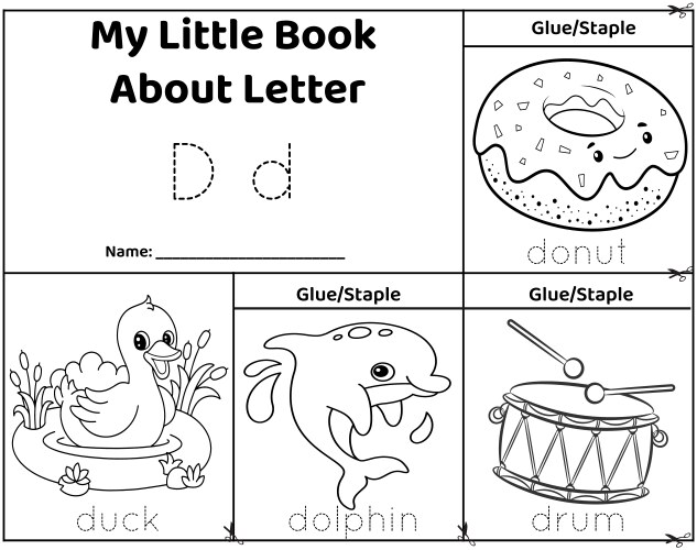 My little book about letter rr Royalty Free Vector Image