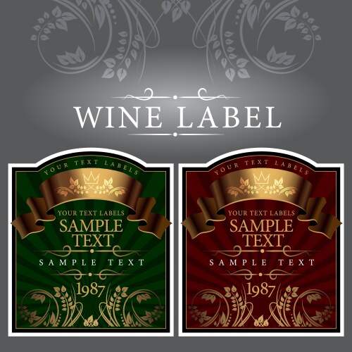 Wine label template Royalty Free Vector Image - VectorStock