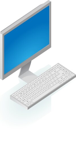 Cartoon desktop computer Royalty Free Vector Image