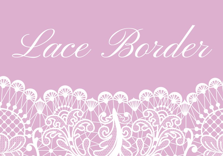 Seamless lace border invitation card Royalty Free Vector