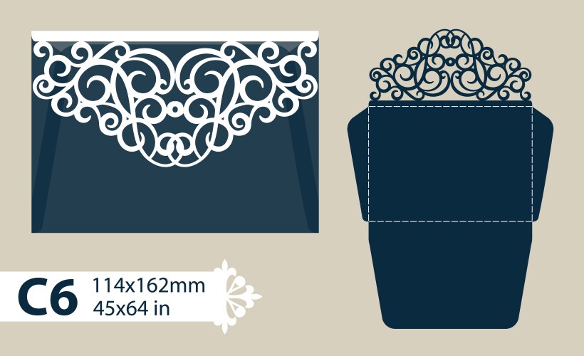 Envelope Die Cut Template Vector Images (over 2,400)
