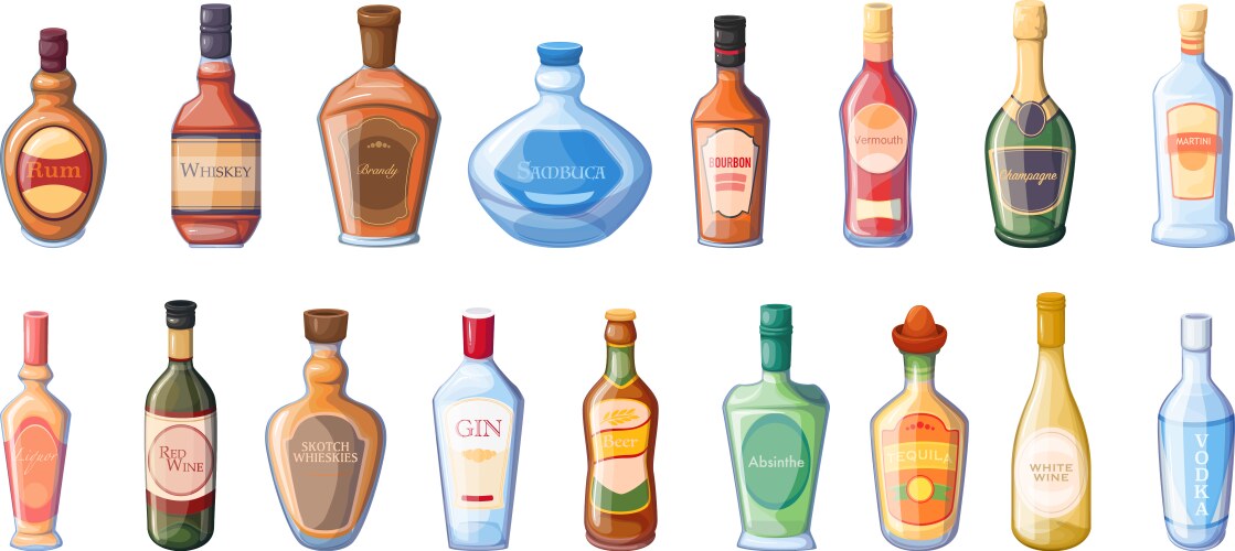 Cartoon Liquor Bottle Vector Images (over 5,900)