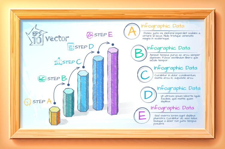 Chemistry infographics charts Royalty Free Vector Image