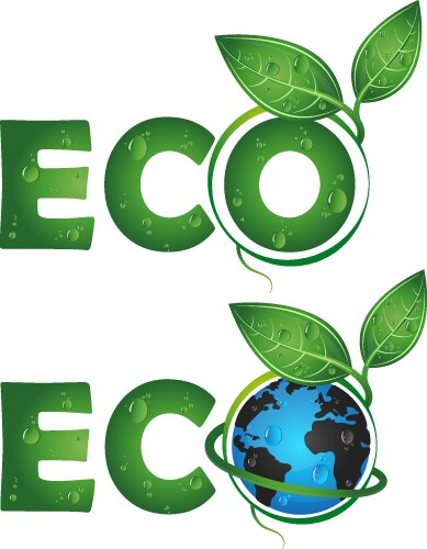 Earth green eco concept Royalty Free Vector Image