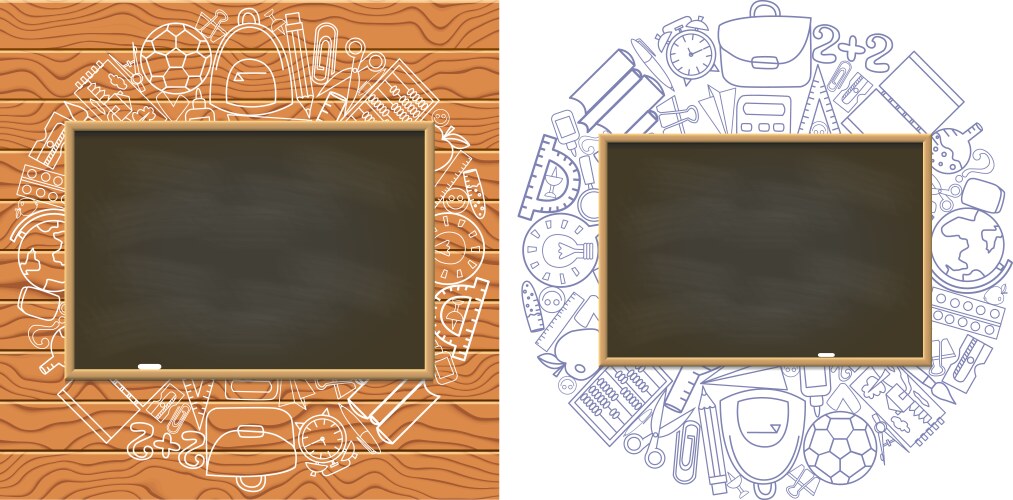 Blank Chalkboard Background With Border