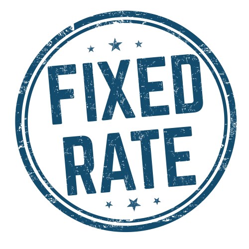 Fixed rate sign or stamp Royalty Free Vector Image