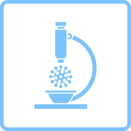 Microscope cute cartoon Royalty Free Vector Image