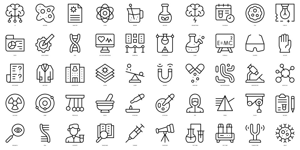 Research and analysis thin line pixel Royalty Free Vector
