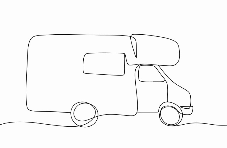 Motorhome Line Drawing Vector Images (over 240)