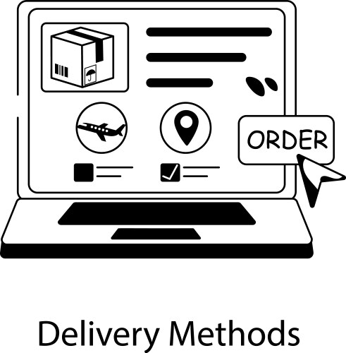 Delivery methods Royalty Free Vector Image - VectorStock