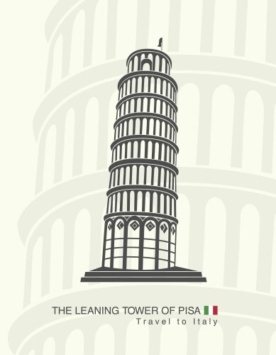 Famous italian landmark pisa tower coliseum Vector Image