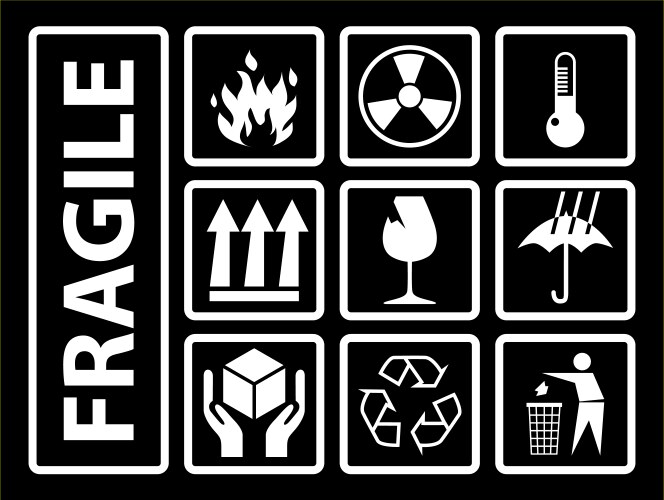 Fragile Symbol Vector Images (over 39,000)