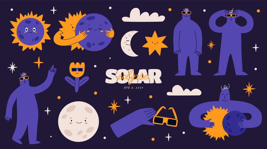 Solar Eclipse Cartoon Vector Images (over 240)