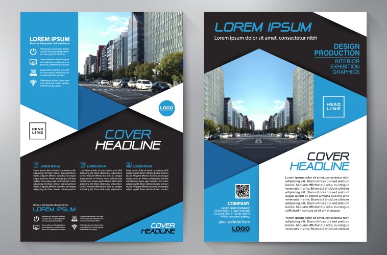 Business annual report brochure template a4 size Vector Image