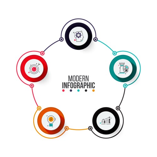 Measuring infographic templates with connected Vector Image