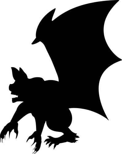 Werewolf silhouette ancient mythology fantasy Vector Image