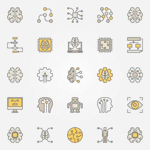 Artificial intelligence icon Royalty Free Vector Image