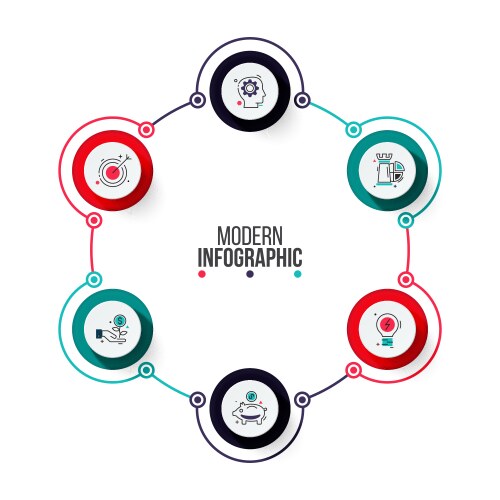 Measuring infographic templates with connected Vector Image