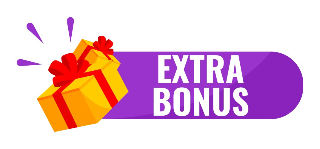 Extra bonus event megaphone message label promo Vector Image