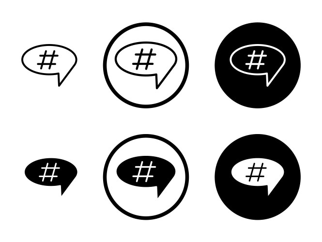 Black Hashtag Vector Images (over 5,100)