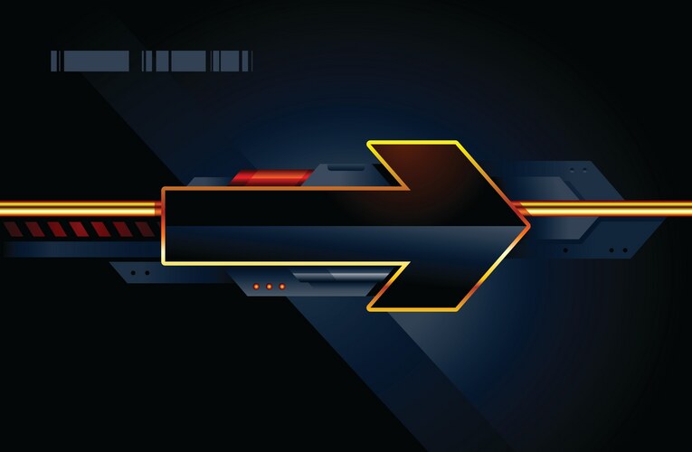 High tech arrow Royalty Free Vector Image - VectorStock