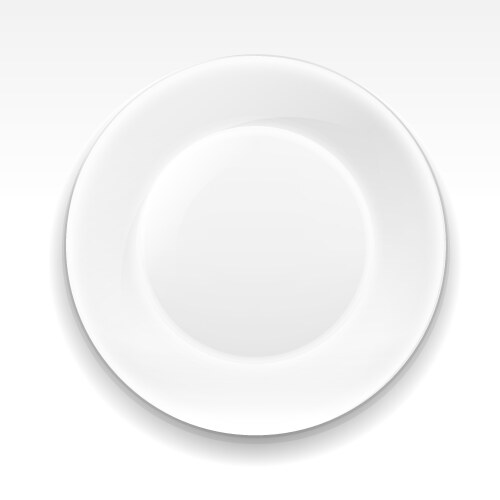 White plate Royalty Free Vector Image - VectorStock