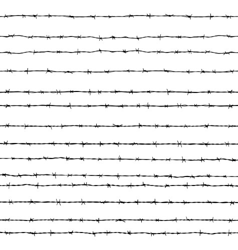 Barbed wire alphabet and fonts Royalty Free Vector Image