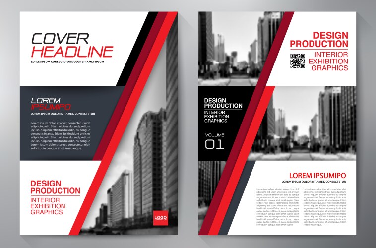 Business templates for square design brochure Vector Image