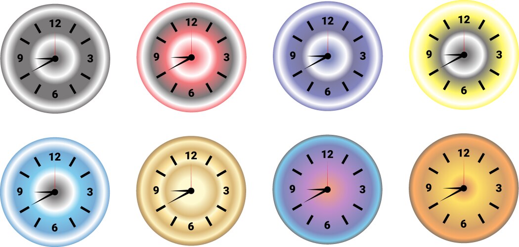 8 Hour Vector Images (over 1,100)