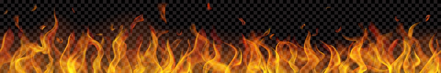 Long horizontal fire flame Royalty Free Vector Image