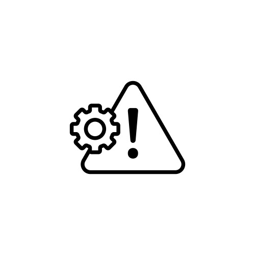 System error icon settechnical failure warning Vector Image