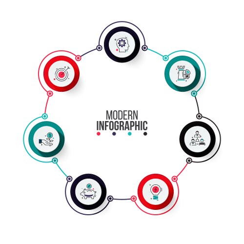Measuring infographic templates with connected Vector Image