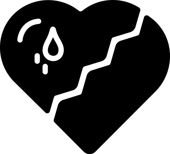 Broken heart Royalty Free Vector Image - VectorStock Broken heart Royalty Free Vector Image - VectorStock