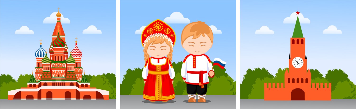 Russian kids Vector Images & Graphics for Commercial Use | VectorStock