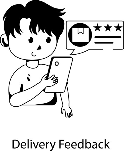 Delivery feedback Royalty Free Vector Image - VectorStock