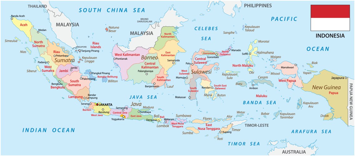 Detailed Map Of Jakarta Indonesia Jakarta Map Hi Res Stock Photography