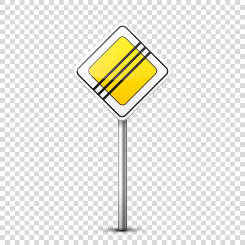Blank yellow road sign or empty traffic signs Vector Image