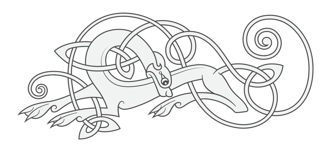 Ancient celtic mythological symbol of wolf dog Vector Image