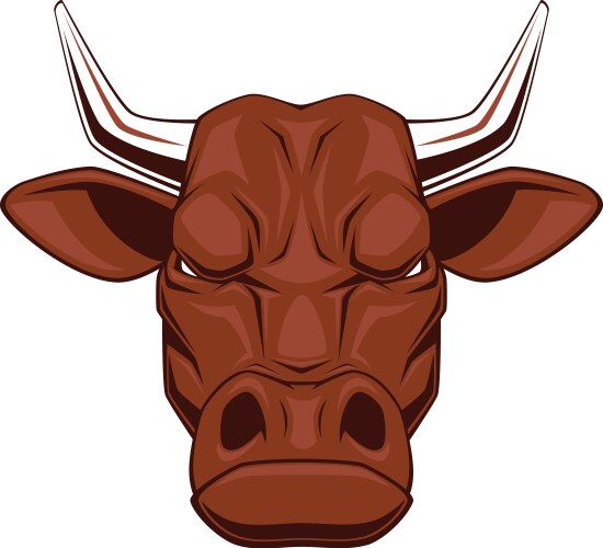 Ferocious bull attacks Royalty Free Vector Image