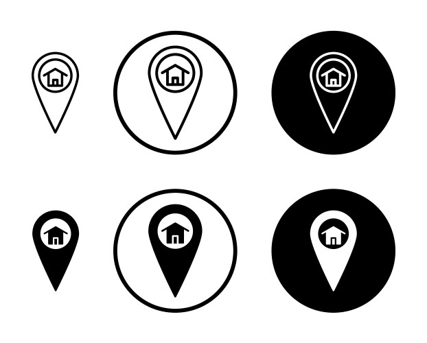 Home location icon Royalty Free Vector Image - VectorStock