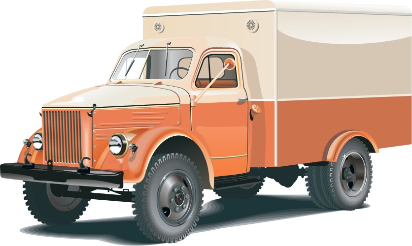 Lorry for transportation of goods and materials Vector Image