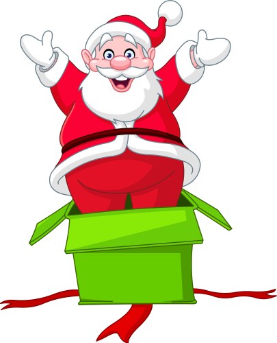 Secret santa cartoon Royalty Free Vector Image