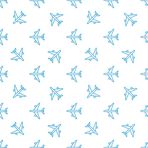 Seamless plane pattern Royalty Free Vector Image