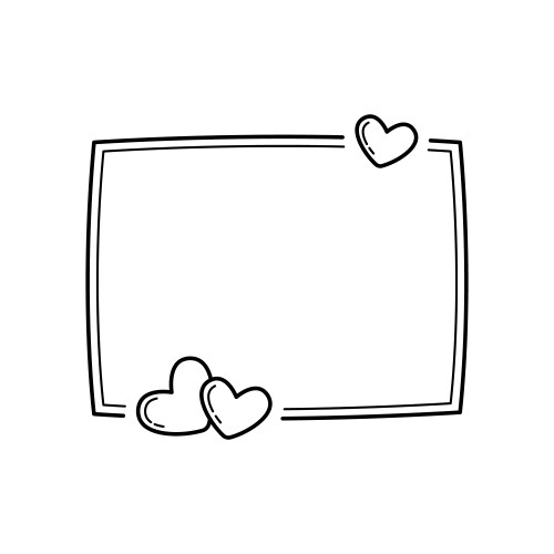 Decorative frame with hearts for design Royalty Free Vector