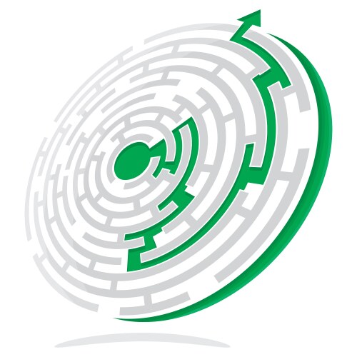 Conquering the corporate maze Royalty Free Vector Image