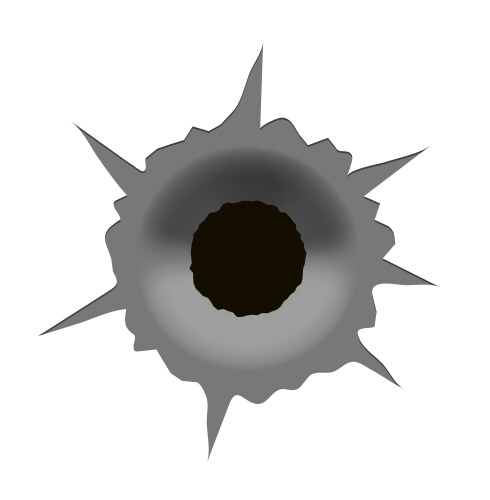 Single bullet holes Royalty Free Vector Image - VectorStock