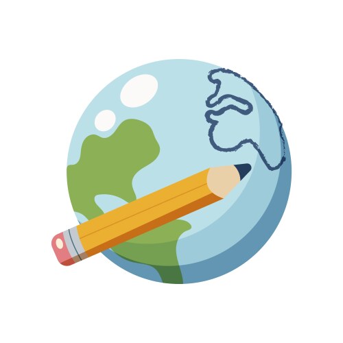 Pencil Drawing World Map Vector Images (over 710)