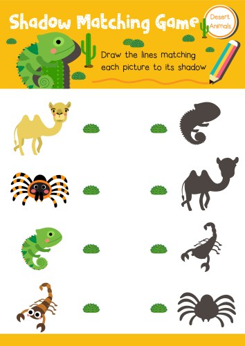 Shadow matching game arctic animal Royalty Free Vector Image